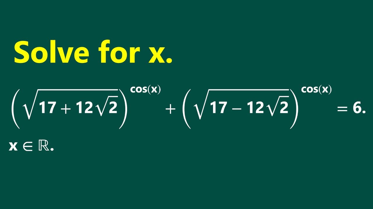 A nice radical exponential equation. | How to solve? | Using a simpler approach. - YouTube