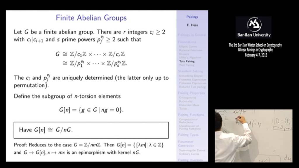 3rd BIU Winter School on Cryptography: How pairings work and how to ...
