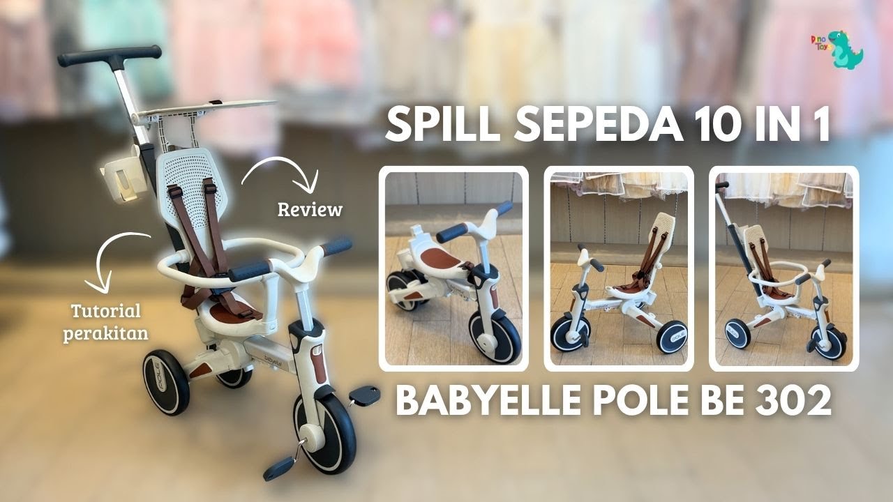 Review sepeda stroller baby elle pole be-302 #dinotoys #sepedastroller ...