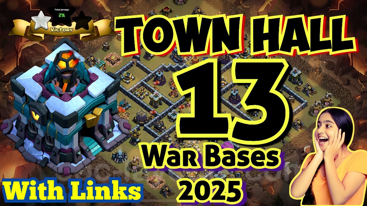 Top 20 Killer Bases Th 13 | Unbreakable CWL Bases | With Link | Air & Ground | Bonus Base # ...
