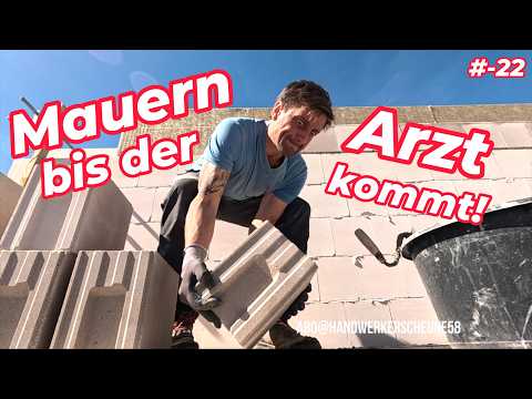 🧱Der Neubau #-22 - Mauern nach Ostern - Trennwände - Außenring - Porenbetonsteine kleben KS und PPW