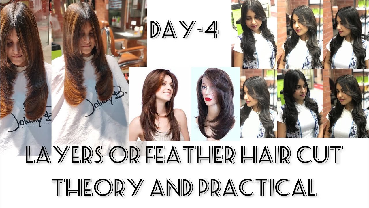 Hair cut tutorial | layer and feather hair cut | theory and practical ...