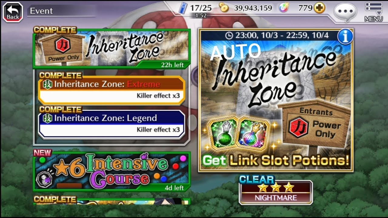 Bleach Brave Souls - How to Auto Inheritance Zone (Power) - YouTube
