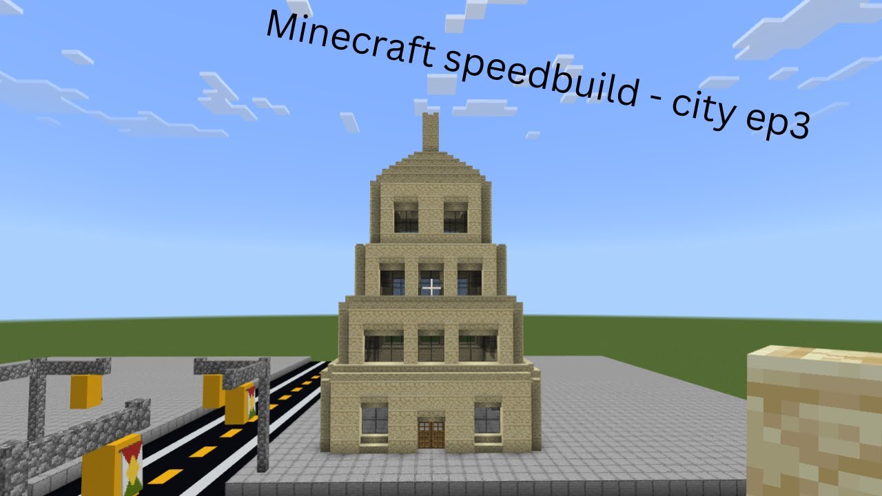 Minecraft speedbuild - City ep3 - Making a skyscraper - YouTube