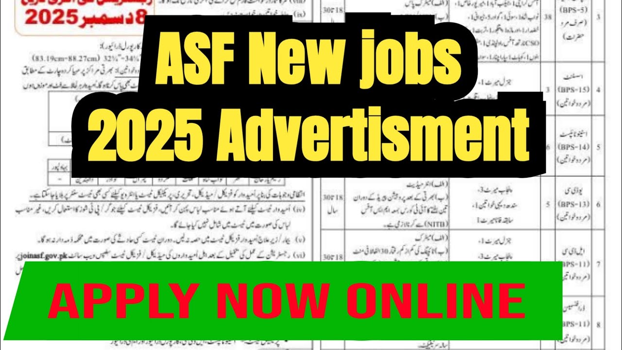ASF new Job's update 2025 #asf #jobs #latestjobs #newjobs #asfjobs2025 ...
