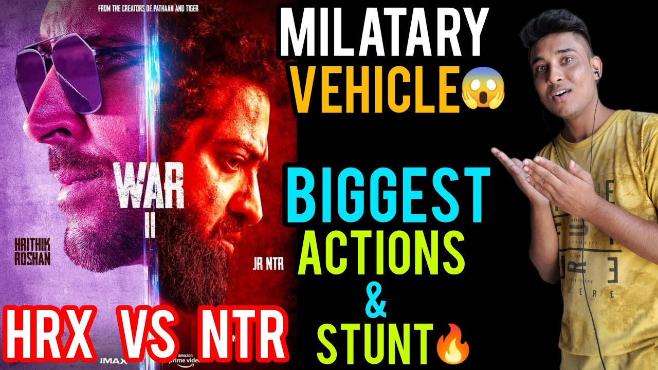 WAR 2 Biggest Actions & Stunt | WAR 2 HRX & NTR Biggest Face Off | WAR ...