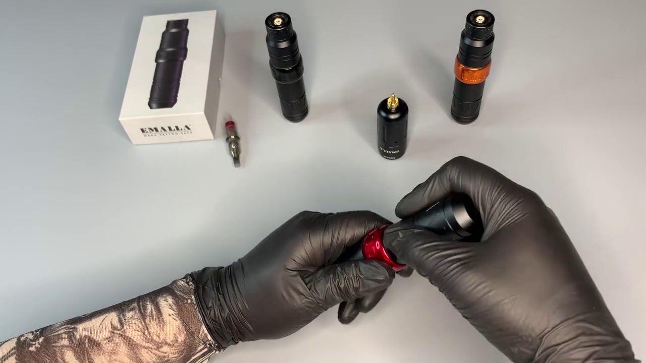 Emalla machine pen for tattoorist - YouTube
