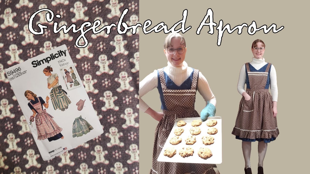 Sewing a Vintage Gingerbread Apron With Reproduction Simplicity 9496 ...