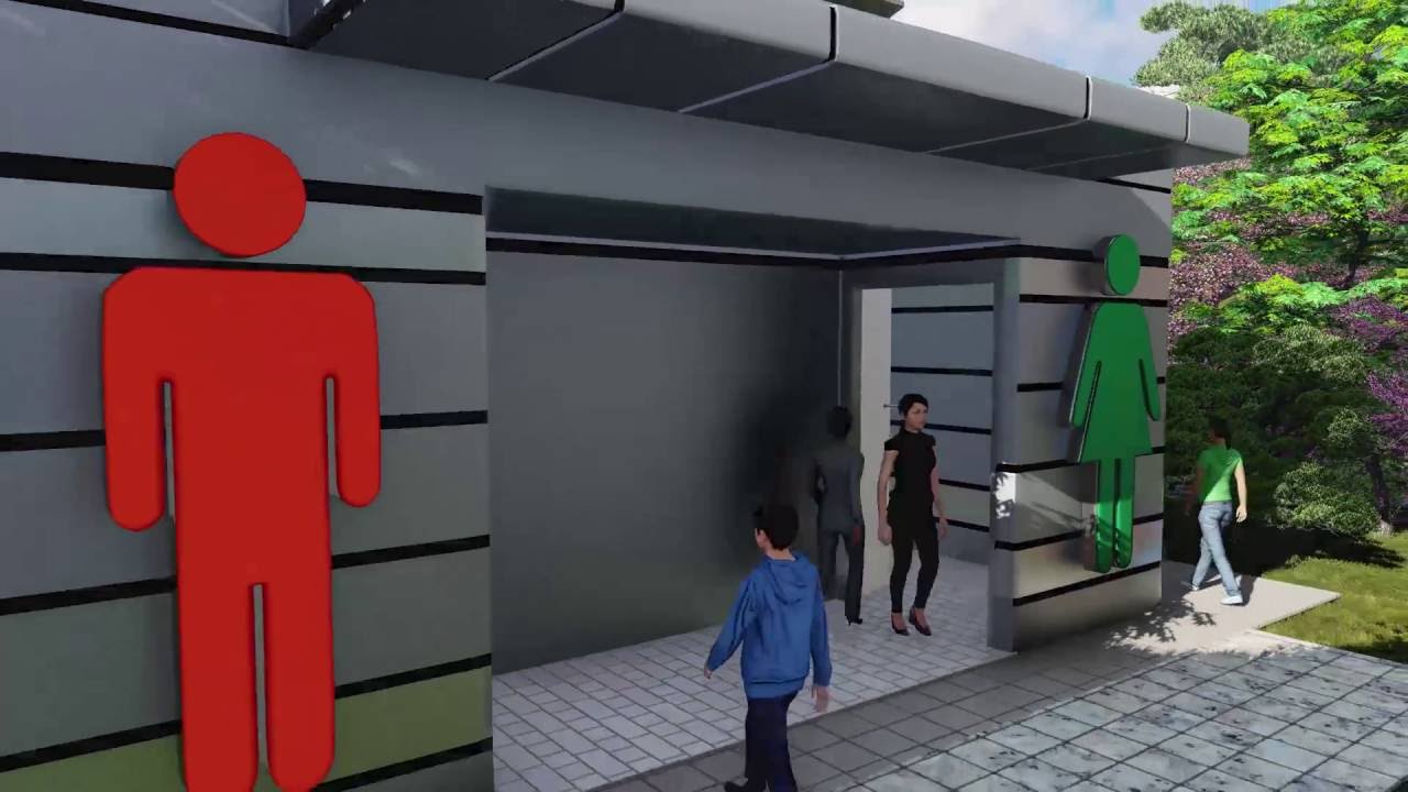 Public Toilet Government Policy 3D Walkthrough - YouTube