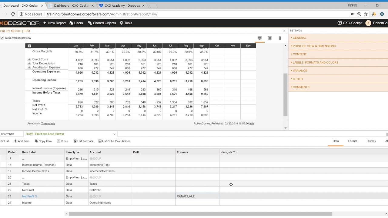 MDX Exercise #2; how to change a formula into a cube calculation - YouTube