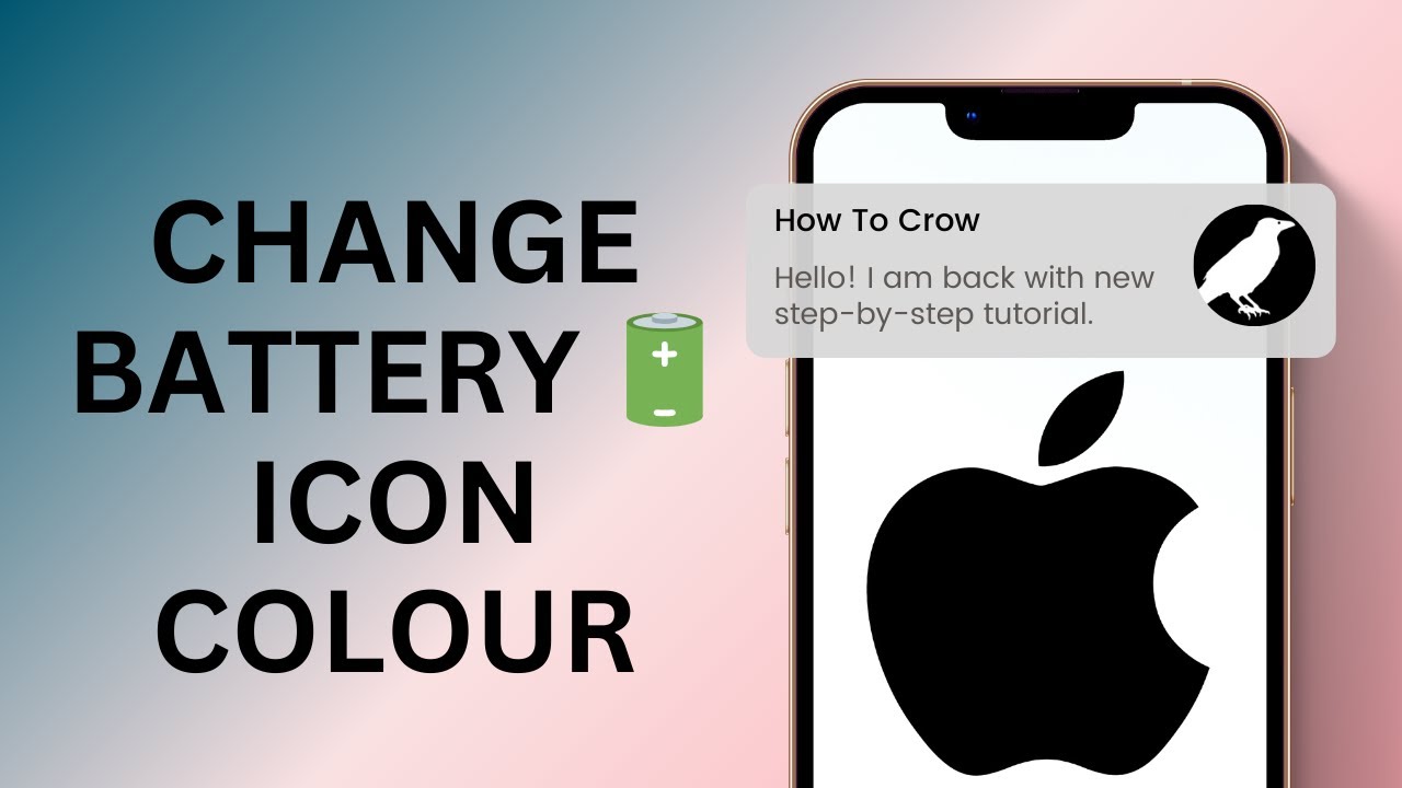 How to Change Battery 🔋 icon colour on any iPhone - YouTube