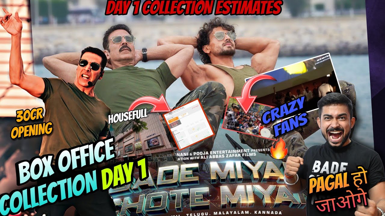 BADE MIYAN CHOTE MIYAN DAY 1 SHOCKING COLLECTION REPORT || BMCM Movie ...