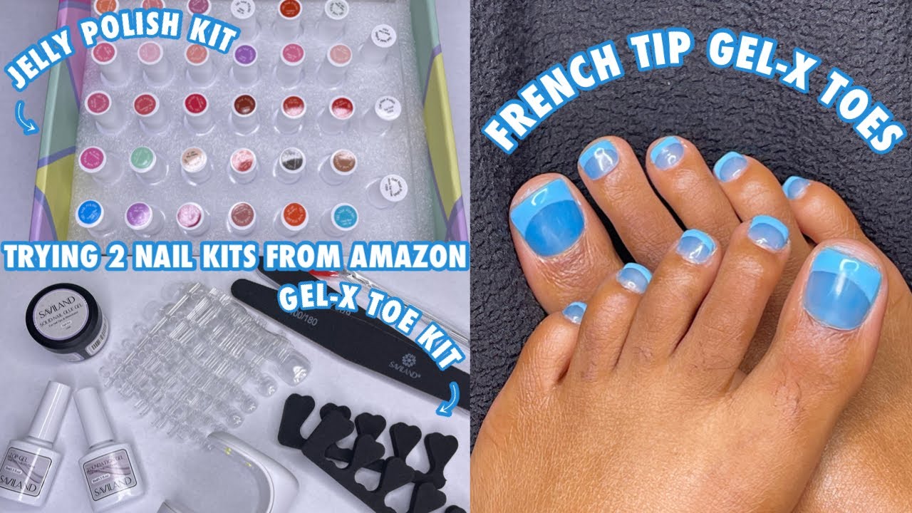 Testing an Amazon Gel Polish Kit & Gel-X Toe Kit | Saviland Nail Kit ...