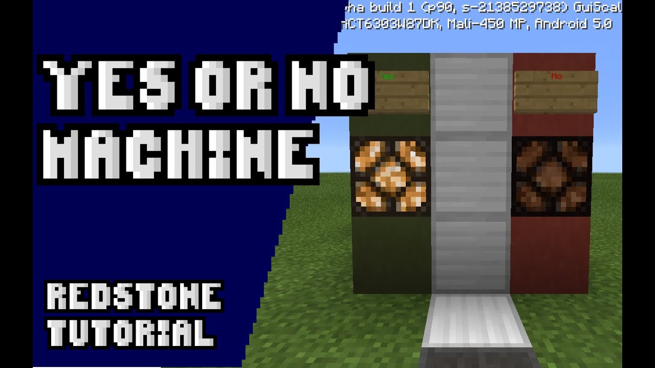Yes or No Machine - Redstone Tutorial [MCPE] - YouTube