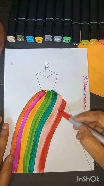 🌈 Rainbow Drees Drawing Ideas 💡satisfying Creative Subscribe 92 Home Drawing Youtube