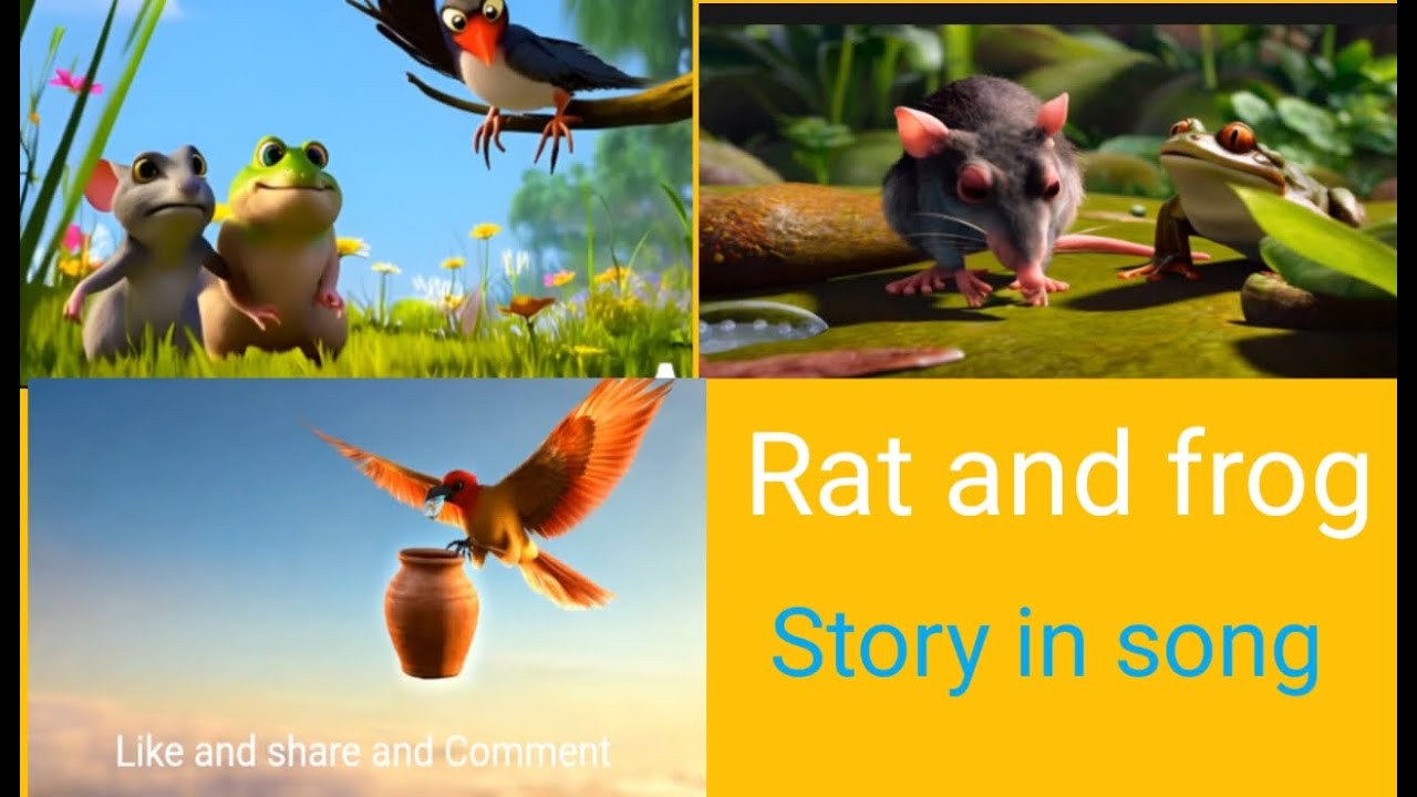 Rat and frog Story in song English #cartoonaifresh #rat #frog #english ...
