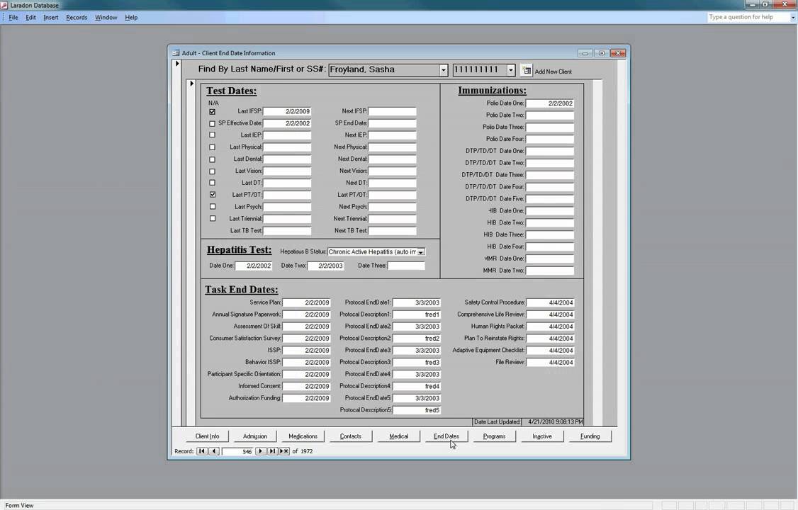 Help4Access (Microsoft Access Database Development) - Demo - ClientCare360 - Part 2 - YouTube