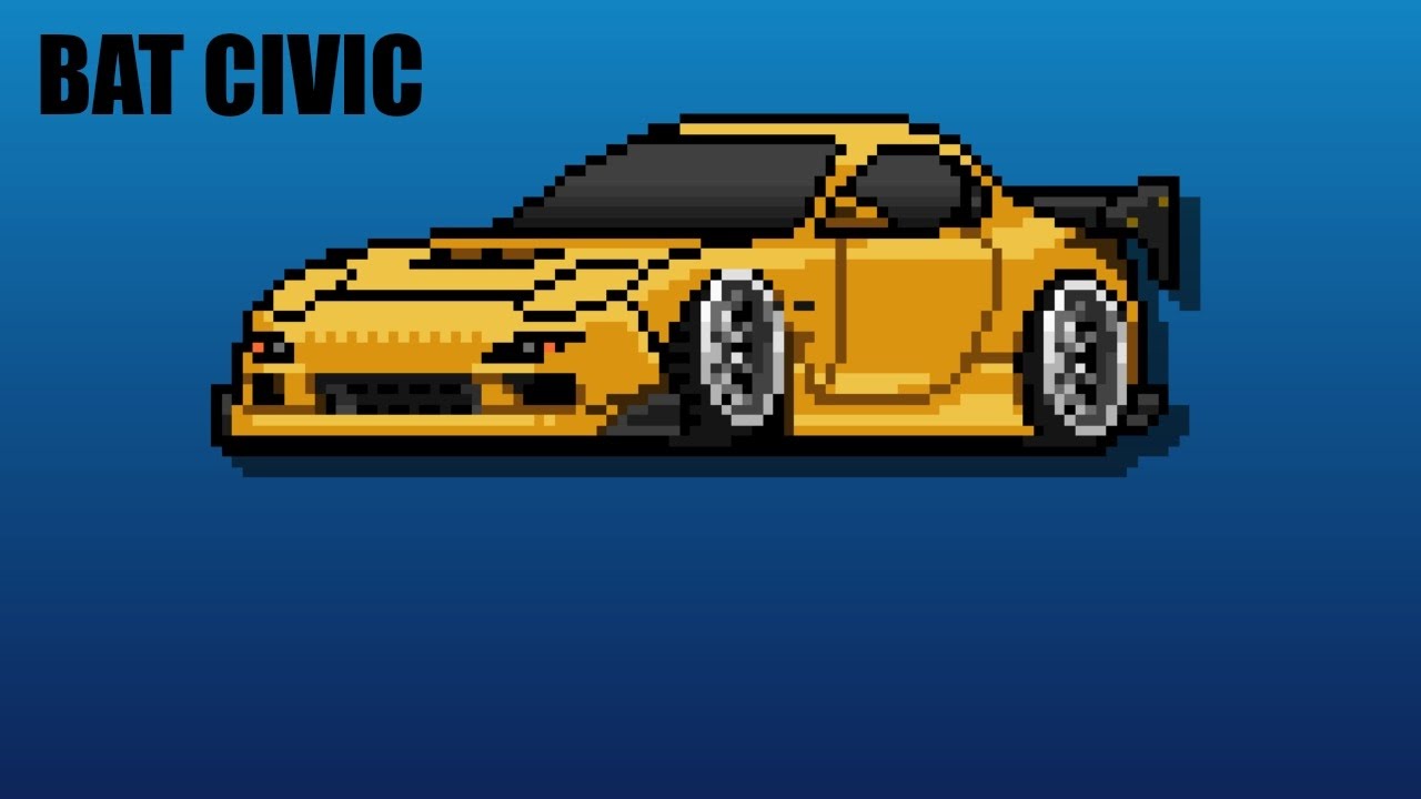 Pixel Car Racer - Bat Civic build! - YouTube