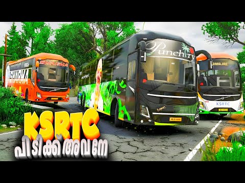 INDIAN VOLVO 9600 BUS RACE IN DANGEROUS ROADS IN KERALA🔥😮ETS2 GAMEPLAY