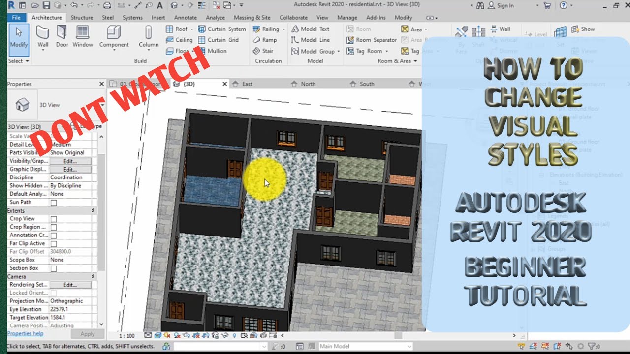 Autodesk Revit 2020 Tutorial; 13. How to Change Visual Styles - YouTube