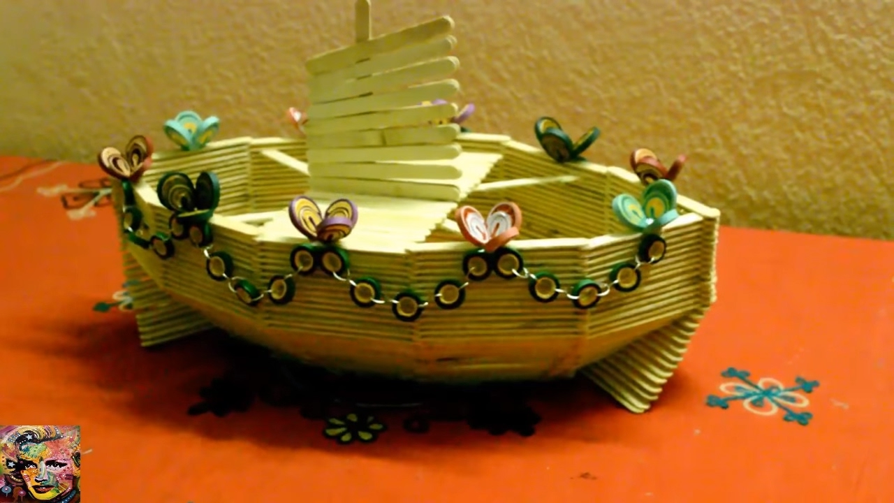 Simple but Attractive Popsicle Stick Boat || Popsicle Stick Craft ...