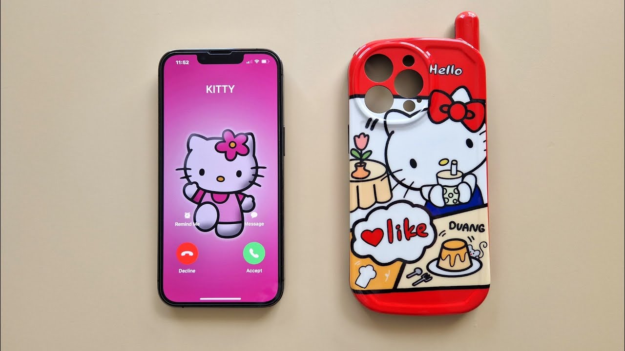 Hello Kitty iPhone 13 Pro Incoming Call - YouTube
