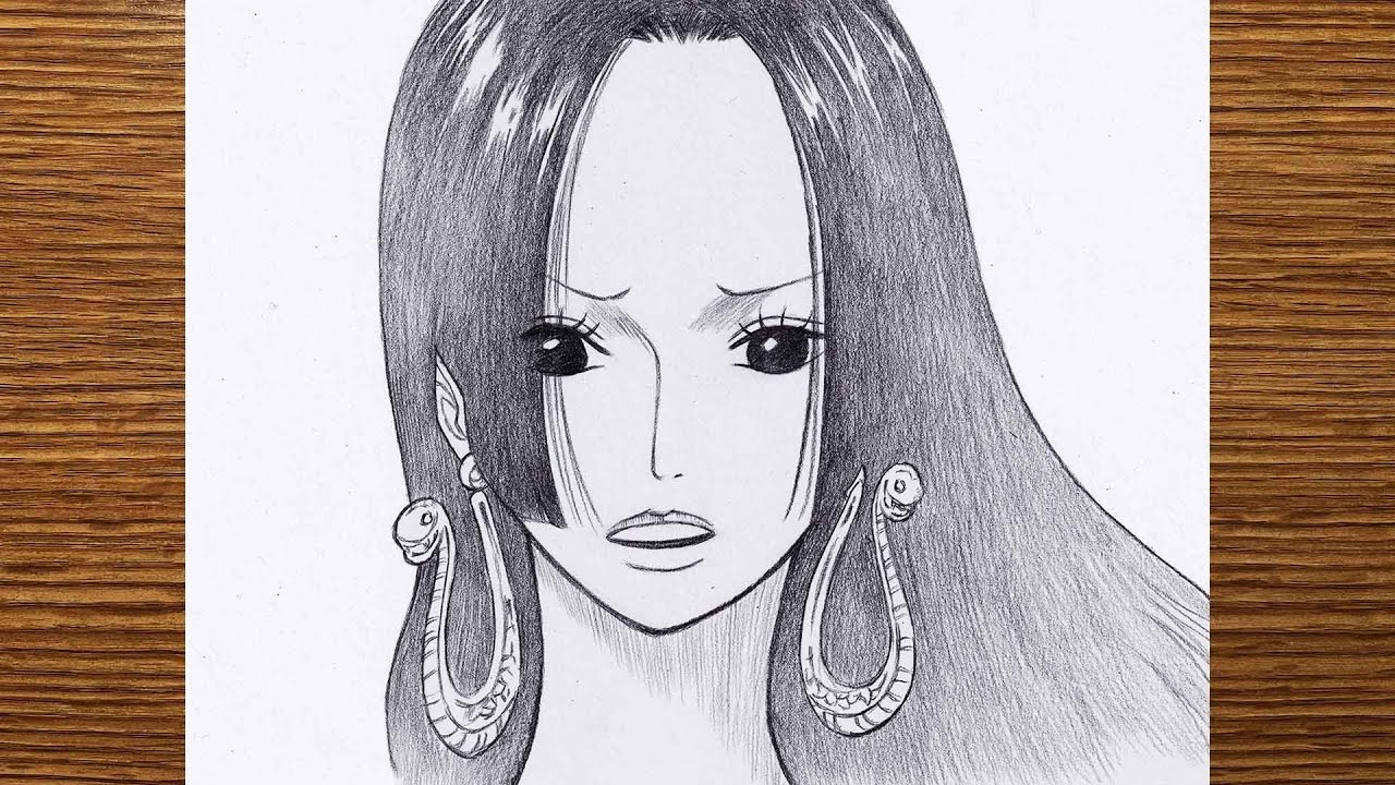 How to draw Boa Hancock - [One Piece] | anime drawing tutorial step by ...
