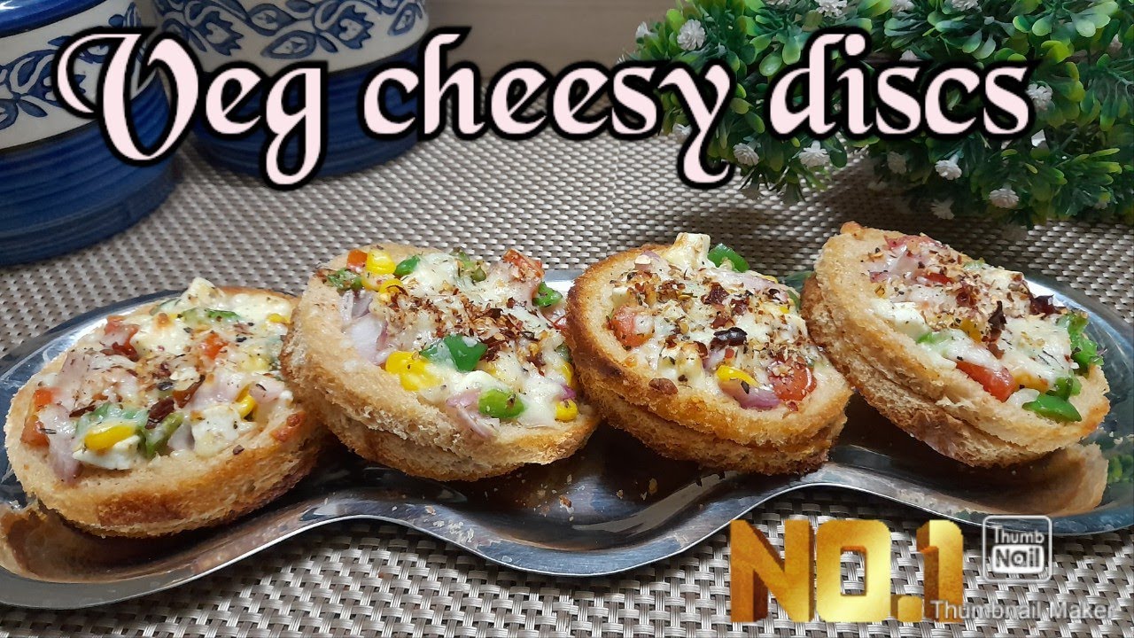 Veg cheesy discs | Indian bread appetizer recipe | Chalo Dosto Kitchen ...