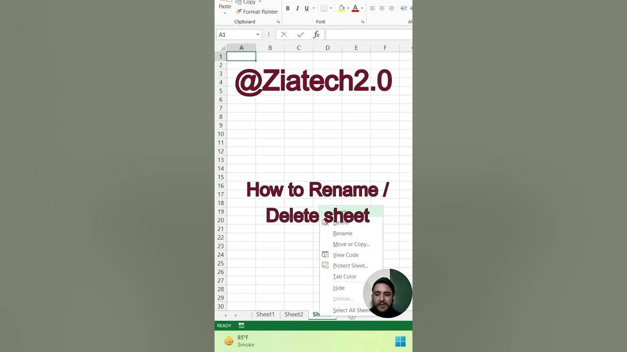 How to Rename Delete sheet in excel | #share #365 #removecharacters #excelworld #excelshortcuts ...