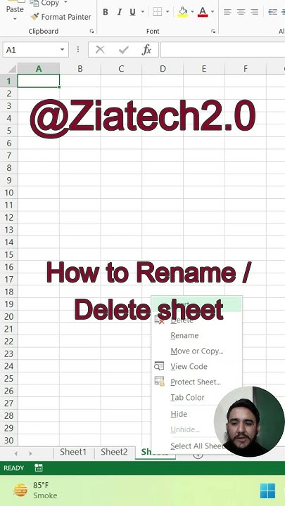 How to Rename Delete sheet in excel | #share #365 #removecharacters #excelworld #excelshortcuts ...