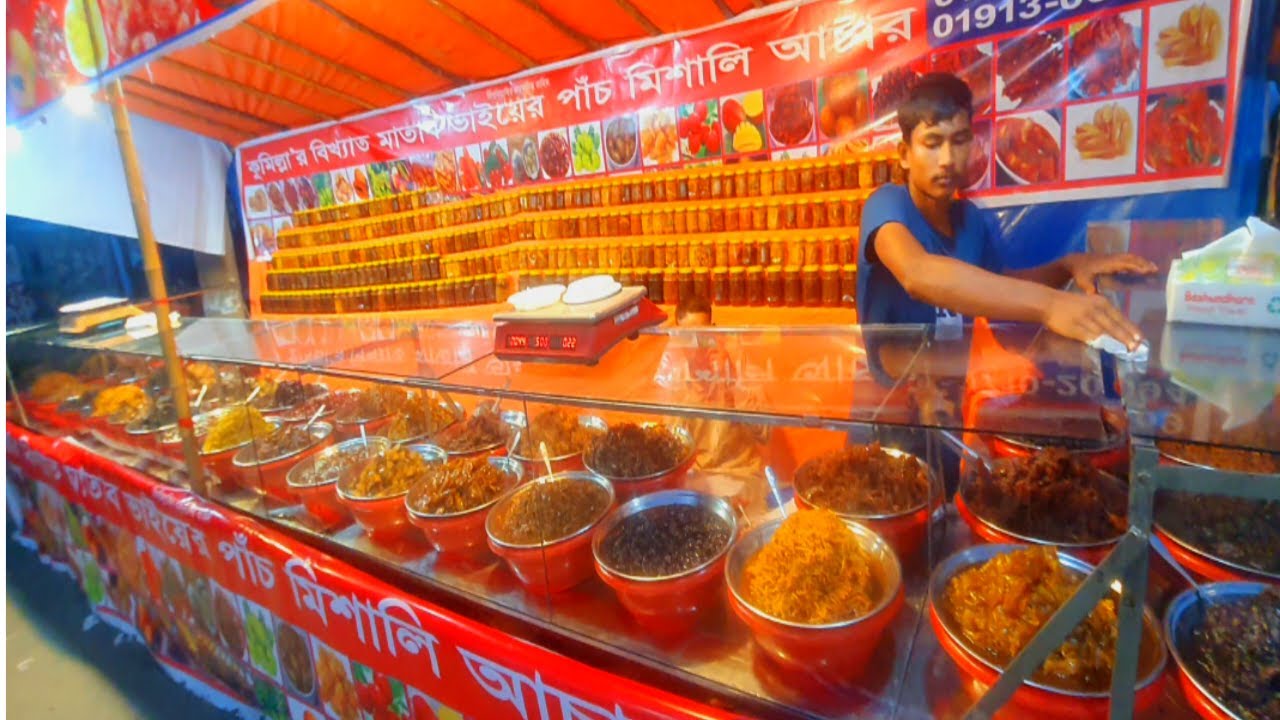 ২০০ প্রকারের নাটোরের আচার।। Famous Streets food 200 types of achar bd ...