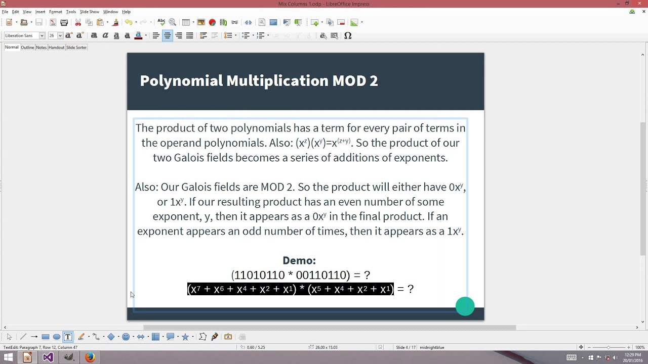 AES Encryption 3: MixColumns 1 Dot Products - YouTube
