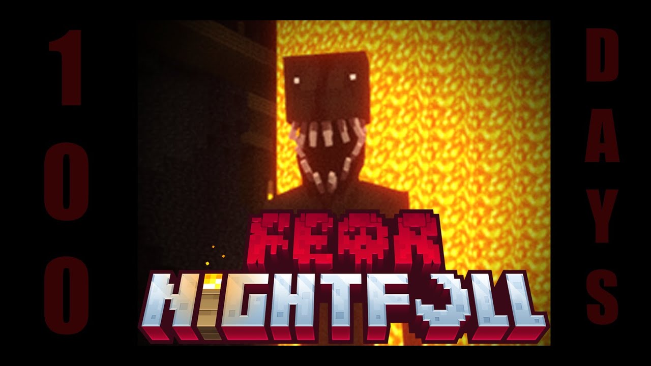 100 Days in Minecraft Fear Night Fall - YouTube