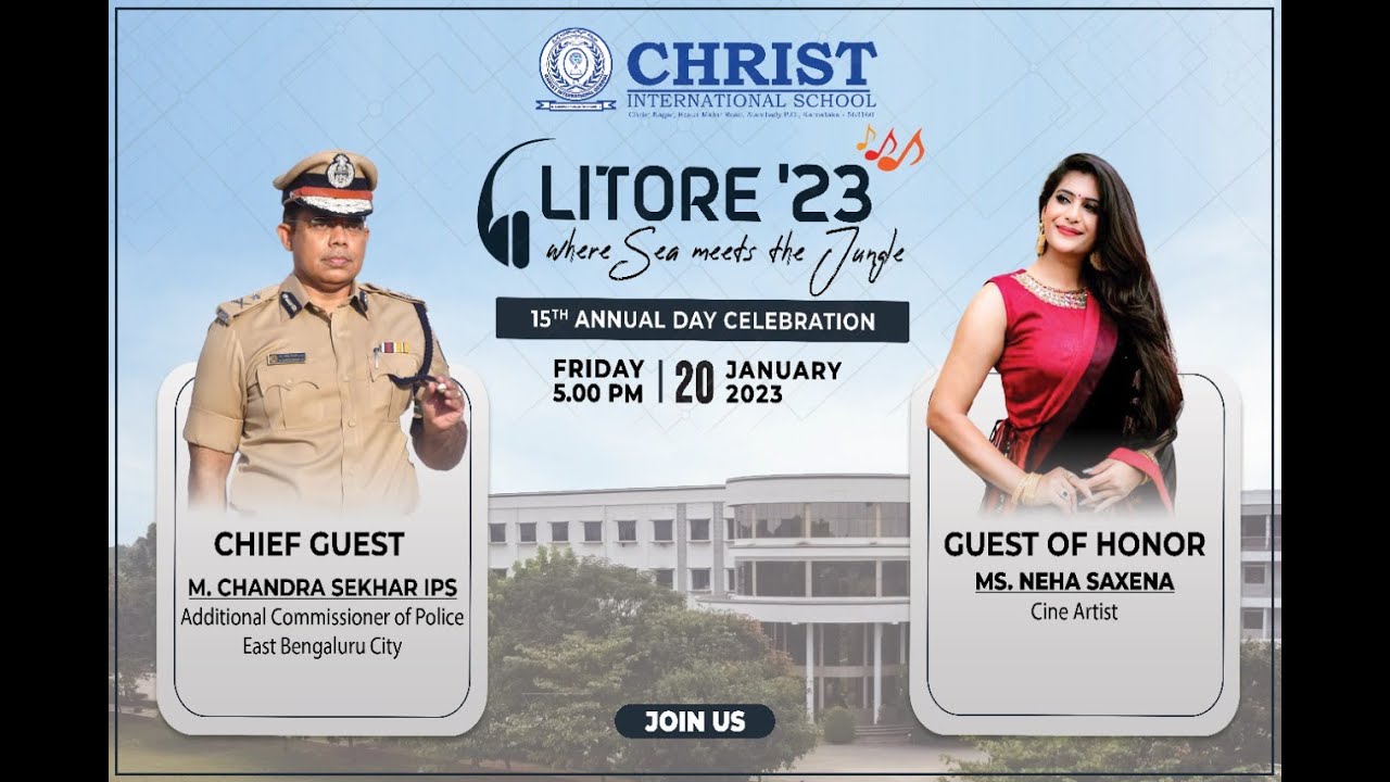 LITORE '23 || 15th Annual Day Celebration || Christ International School - YouTube