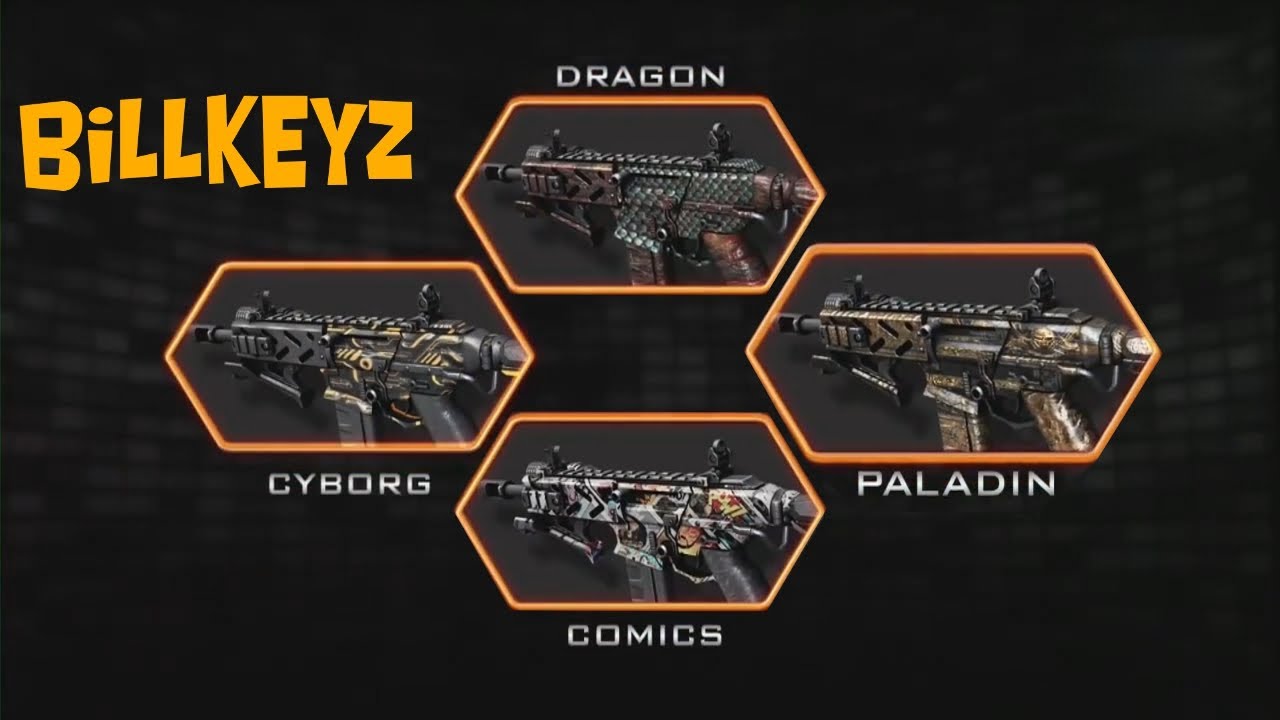 New Black Ops 2 Cyborg Camo Gameplay, Comics Camo, Dragon Camo, Paladin ...