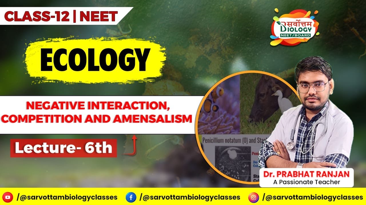 ECOLOGY | L-6 | NEGATIVE INTERACTION, COMPETITION AND AMENSALISM ...