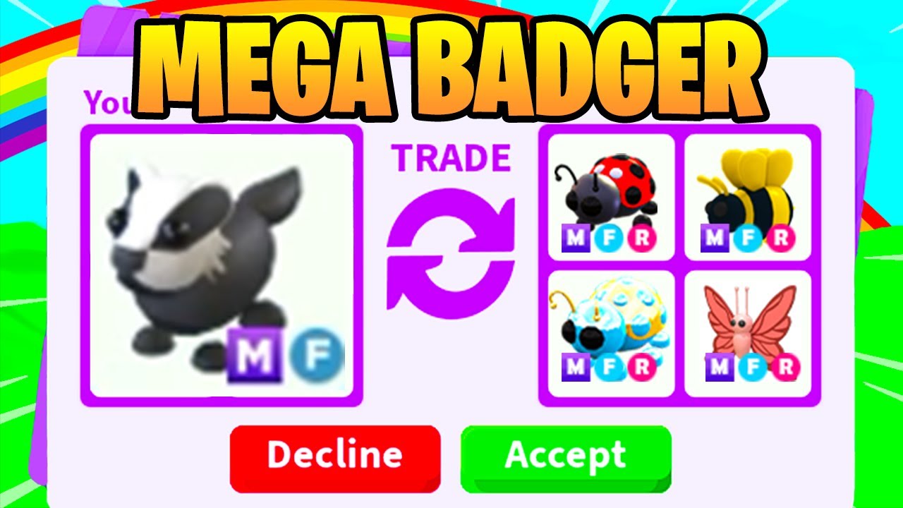What People Trade for MEGA BADGER in Adopt Me - YouTube