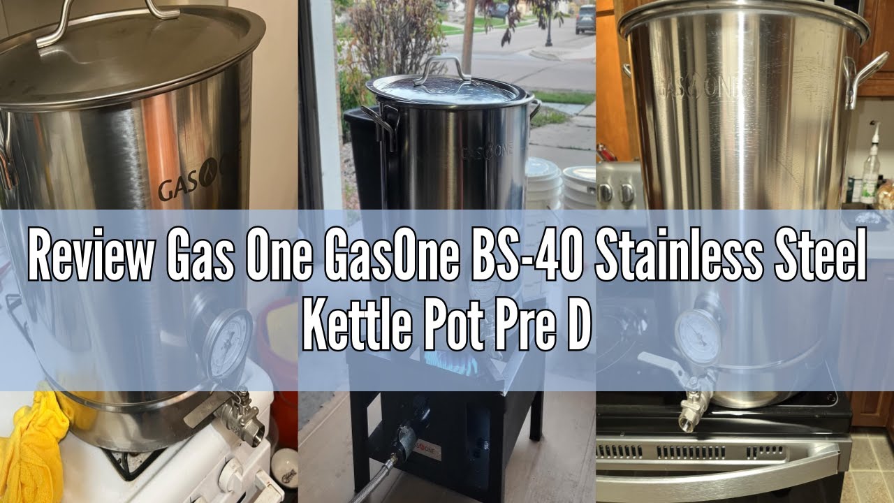 Review Gas One GasOne BS-40 Stainless Steel Kettle Pot Pre Drilled 4 PC ...