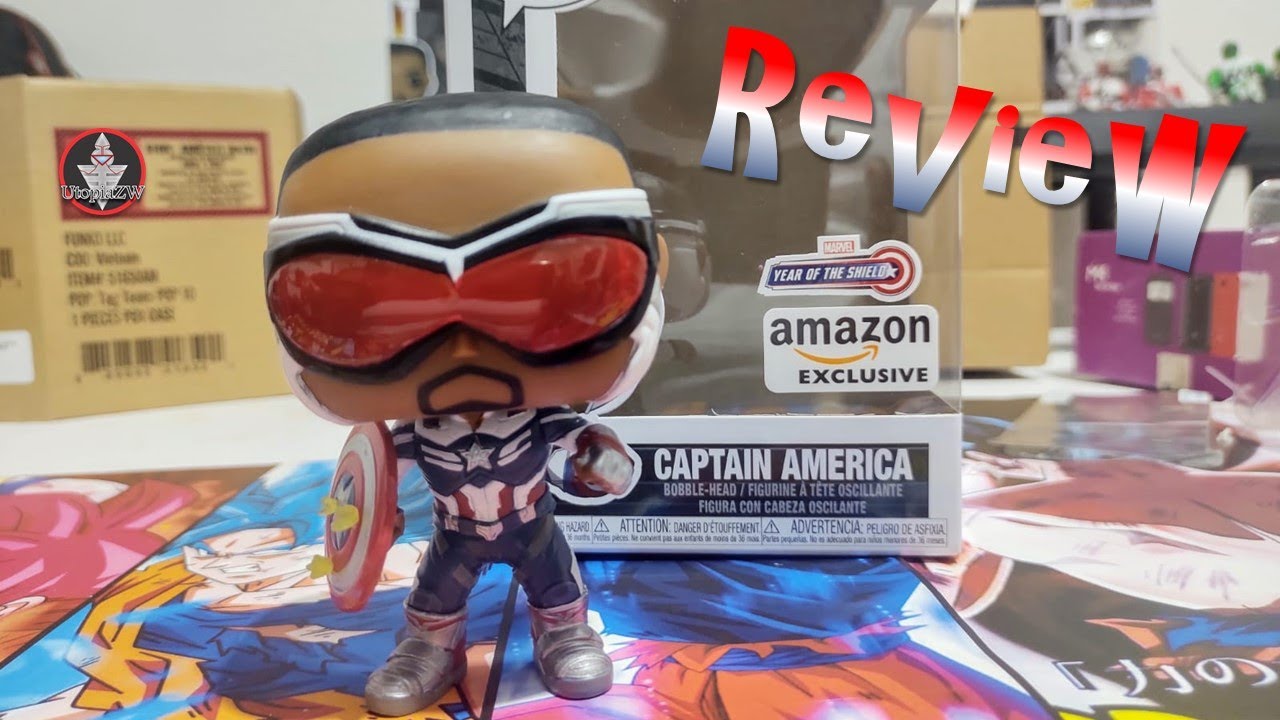 CAPITAN AMERICA (SAM WILSON) - UNBOXING/REVIEW - FUNKO POP! - AMAZON ...