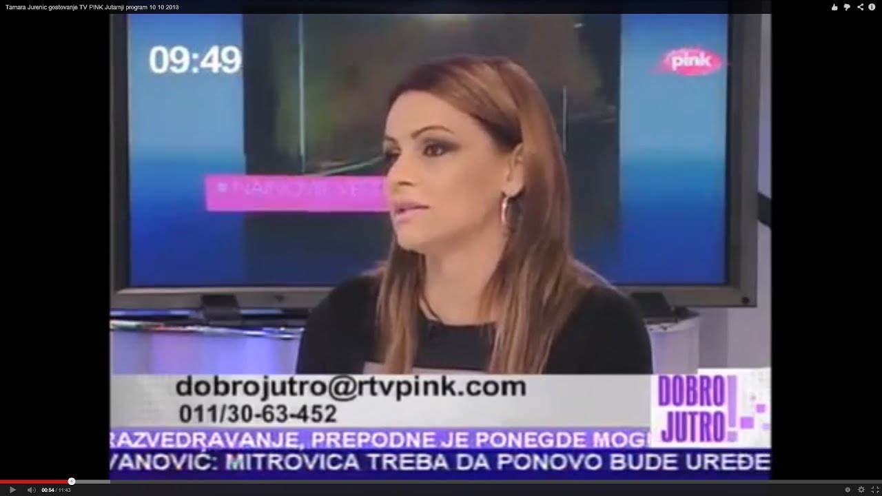 Tamara Jurenic gostovanje TV PINK Jutarnji program 10 10 2013 - YouTube