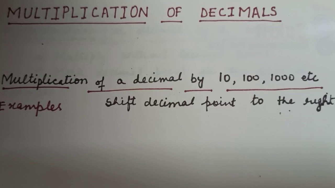 Decimals part-3 - YouTube