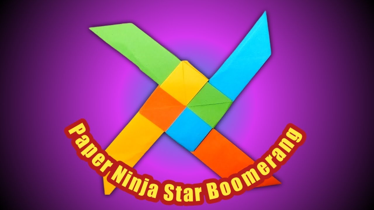 How to Fold a Paper Star Ninja , Easy Paper Ninja Star Boomerang - YouTube