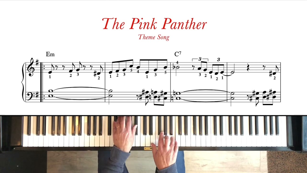 The Pink Panther - Theme Song | Early Intermediate Piano Tutorial ...