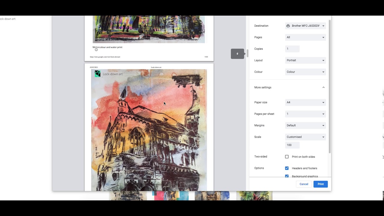 How to print google sites website - YouTube