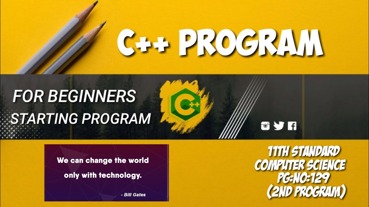 11th std computer science | pg:no:129 (2nd program) | for beginners ...