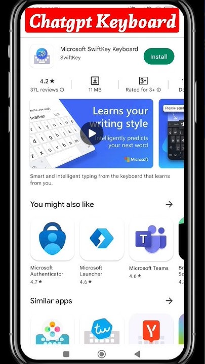 Install Microsoft Swiftkey Keyboard ( Chatgpt feature) into your Smartphone #chatgpt #ai # ...