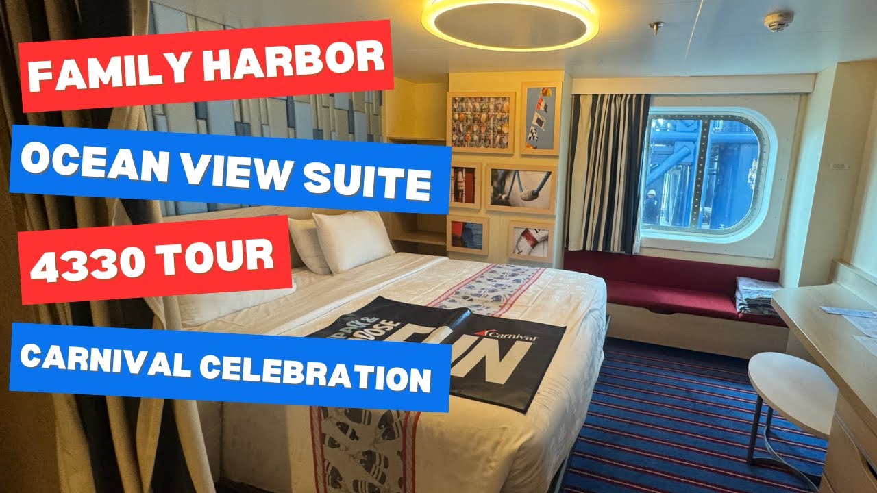 Carnival Celebration Room 4330 - Family Harbor Ocean View Suite Room ...