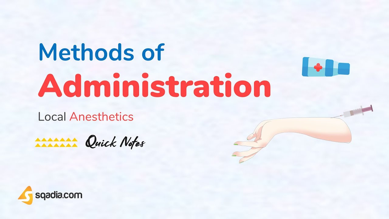 Local Anesthetics | Methods of Administration - YouTube