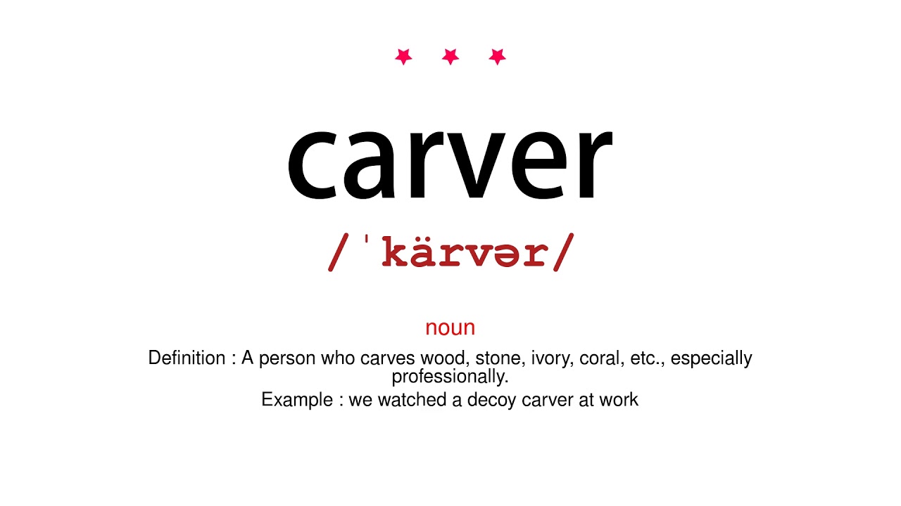 How to pronounce carver - Vocab Today - YouTube