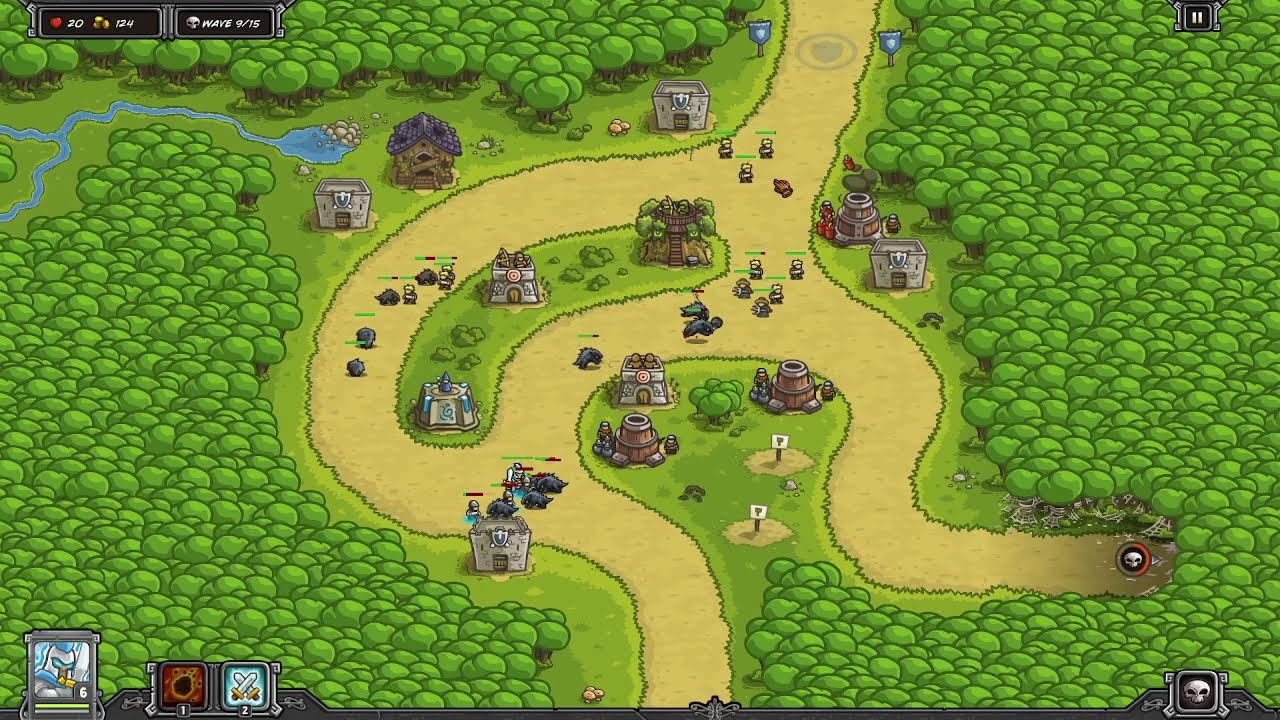 Kingdom Rush Silveroak Forest Campaign Normal - YouTube